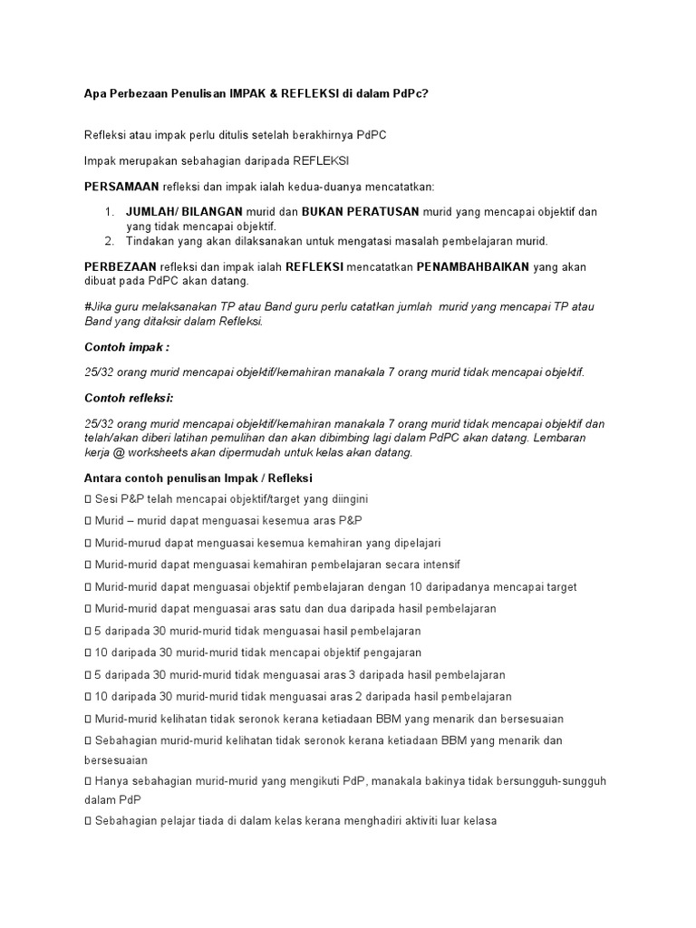 Apa Perbezaan Penulisan IMPAK | PDF