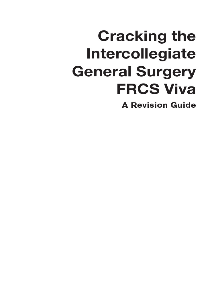 Cracking The Intercollegiate General Surgery FRCS | PDF | Doctor Of ...