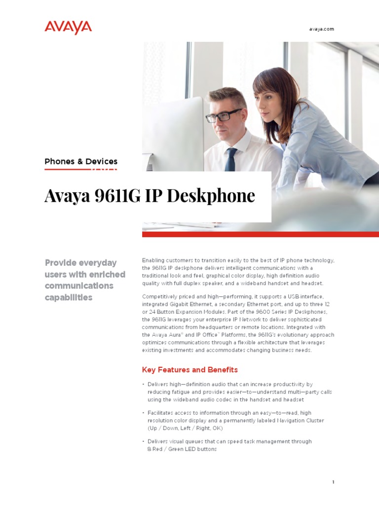 Avaya 9611G IP Deskphone: Phones & Devices | PDF