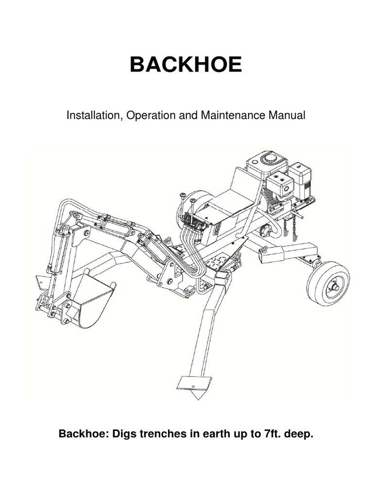 MANUAL MB300 Backhoe Excavator | PDF | Screw | Pump