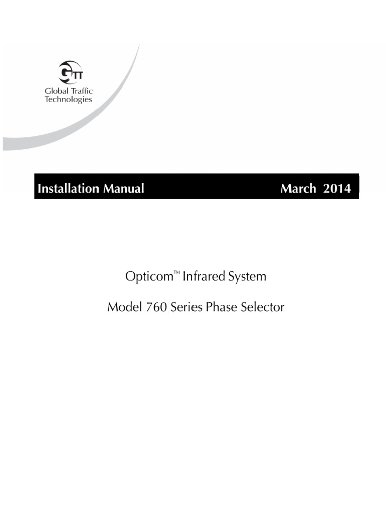 Opticom Model 762 and 764 Phase Selector | PDF