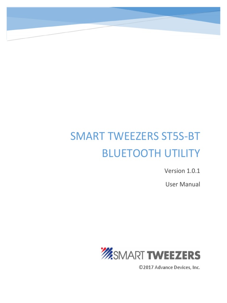 Smart Tweezers St5S-Bt Bluetooth Utility: User Manual | PDF | Bluetooth ...
