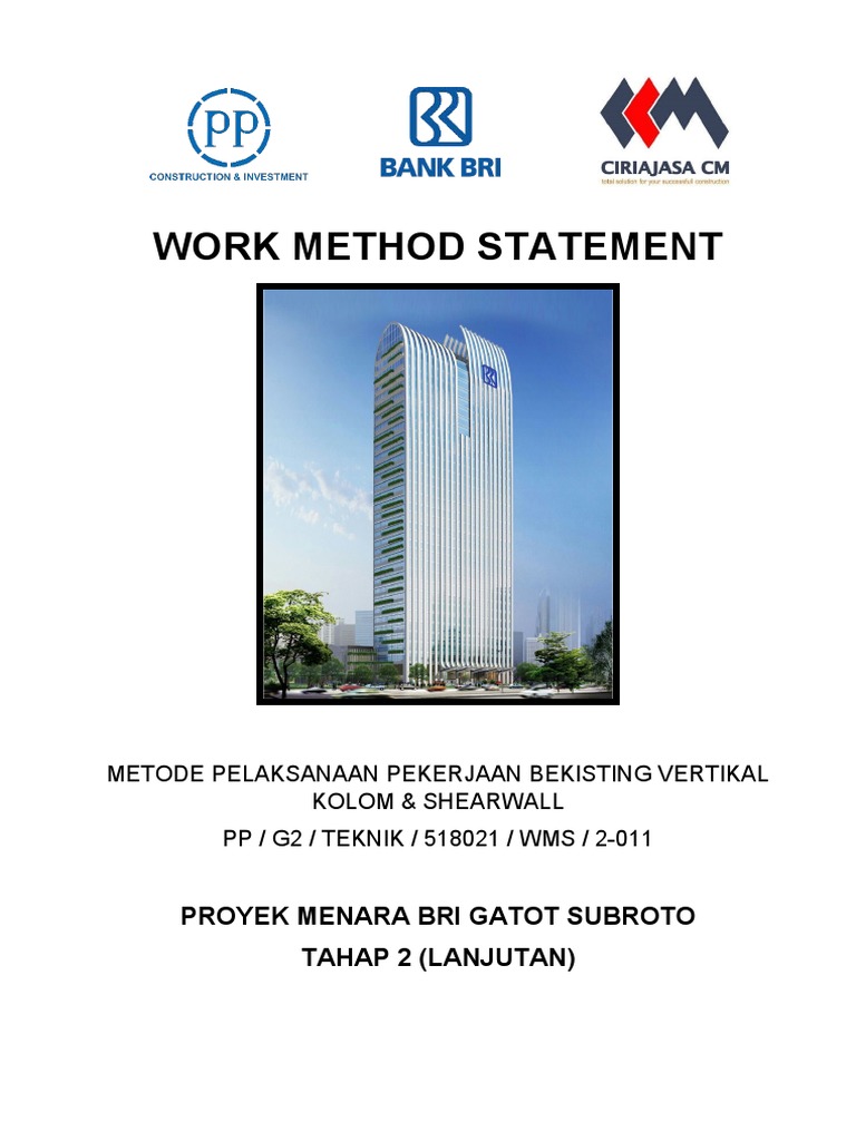 OPTIMIZED TITLE FOR WORK METHOD STATEMENT ON VERTICAL COLUMN AND ...
