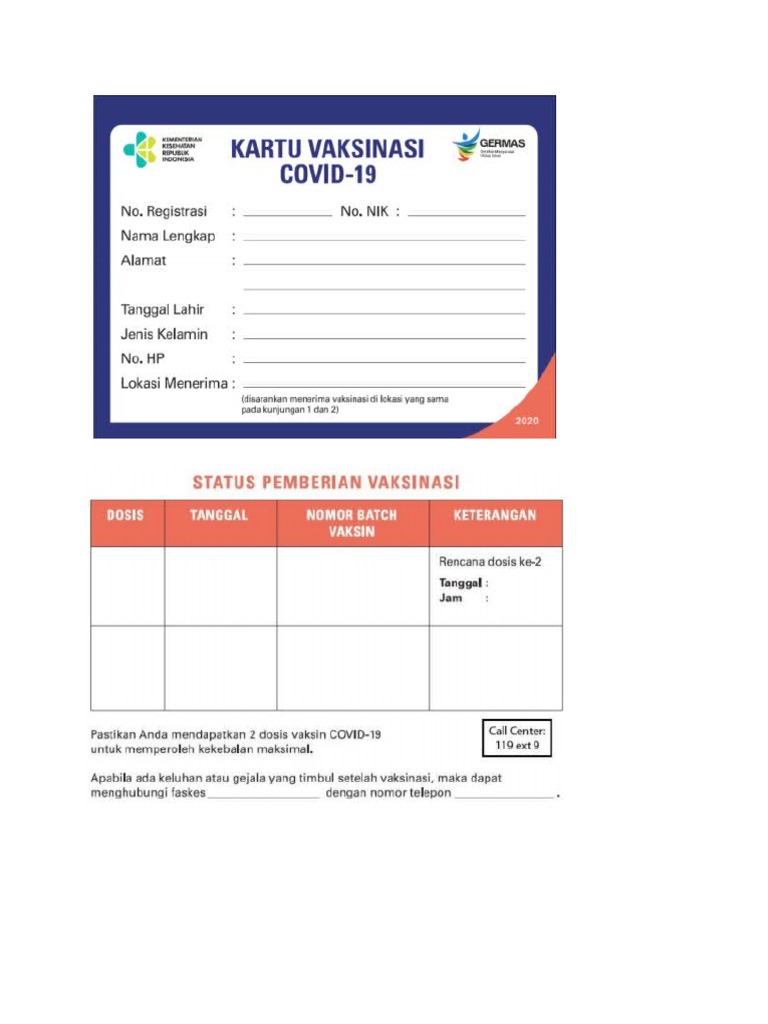 Kartu Vaksin | PDF