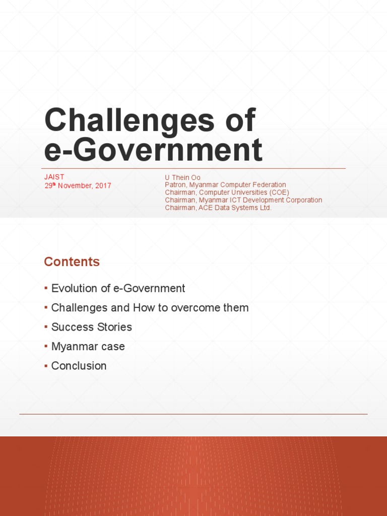Challenges of E-Government | PDF | E Government | Policy