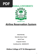 Projecton Airline Reservation System | PDF | Application Software | Computer Programming