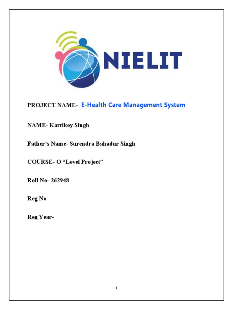 E-Health Care Management Project Report | PDF | Medicare (United States ...
