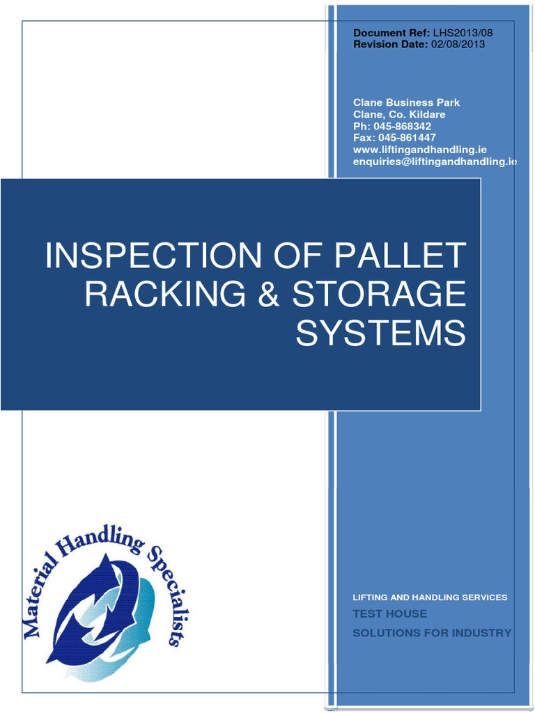 Pallet Racking Inspection Services | PDF | Safety | Business