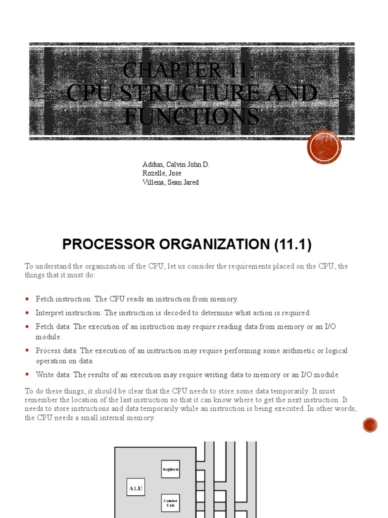 CPU Structure and Functions | PDF | Central Processing Unit | Cpu Cache