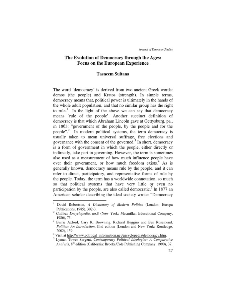 Evolution of Democracy | PDF | Fascism | Democracy
