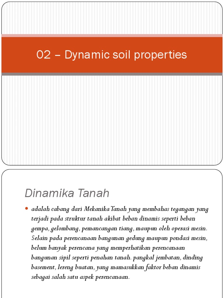 02 - Dynamic Soil Properties | PDF