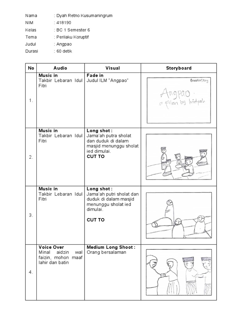 Contoh Konsep Story Board ILM (Iklan Layanan Masyarakat) | PDF