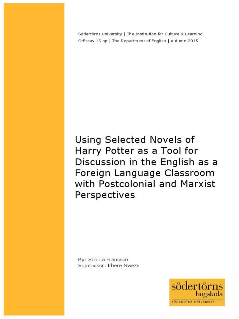 Harry Potter Analysis | PDF | Harry Potter | Curriculum
