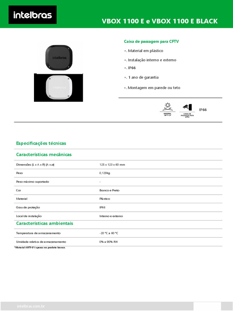 Datasheet Vbox 1100 e Vbox 1100 e Black | PDF