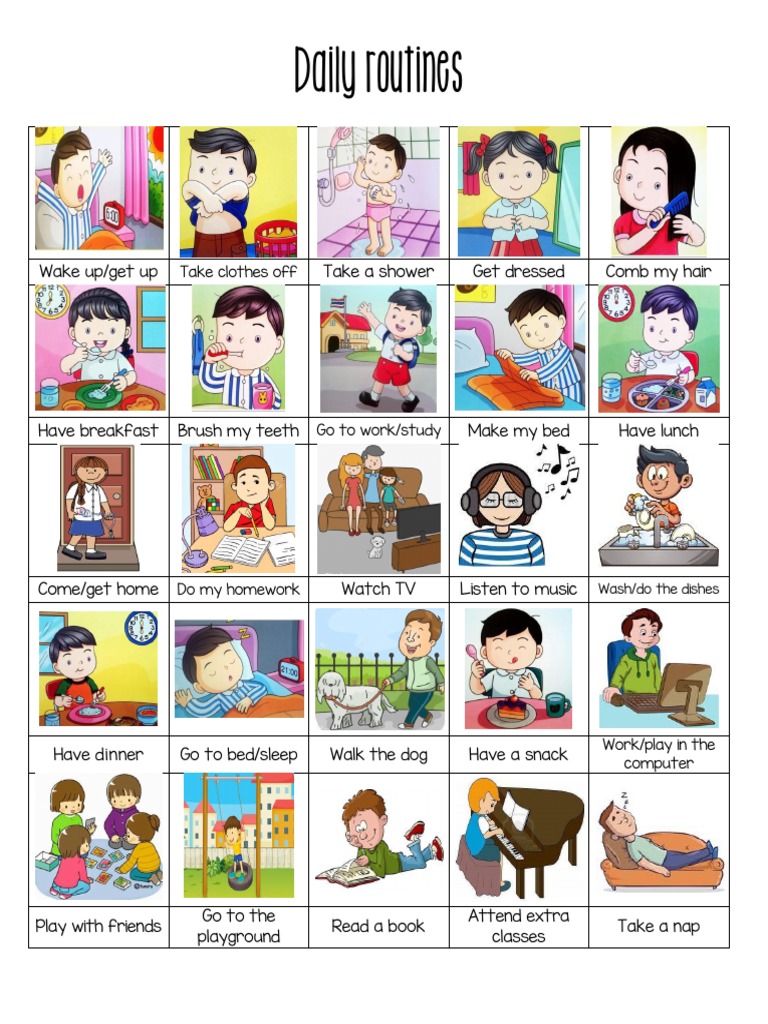 Daily Routines: Take Clothes Off | PDF