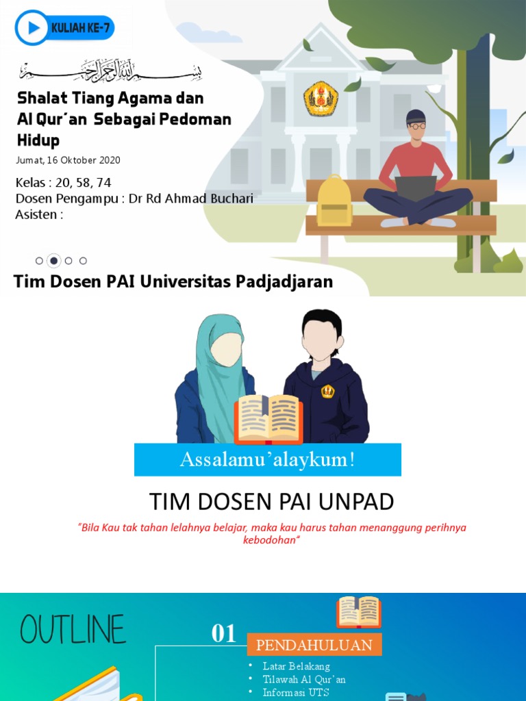 PAI 7 Shalat Tiang Agama Dan Al Qur'an Sebagai Pedoman Hidup 2020 Presentasi | PDF