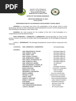 Barangay Organizational Chart 2021 | PDF