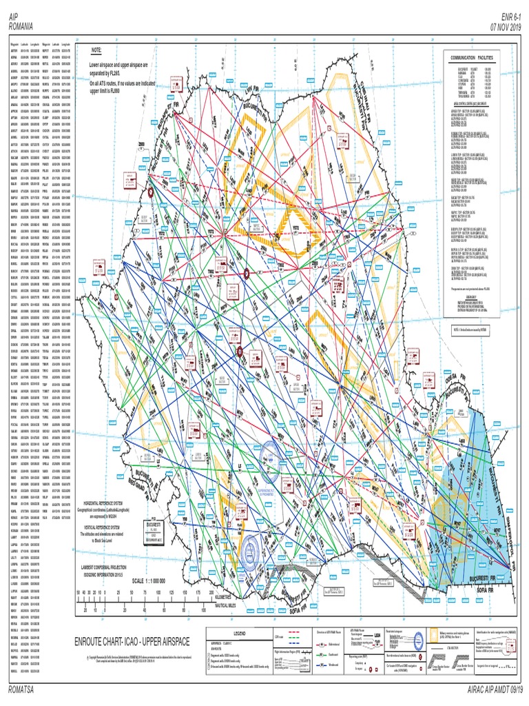 Enroute Chart-Icao - Upper Airspace: 07 NOV 2019 ENR 6-1 Romania AIP | Download Free PDF ...