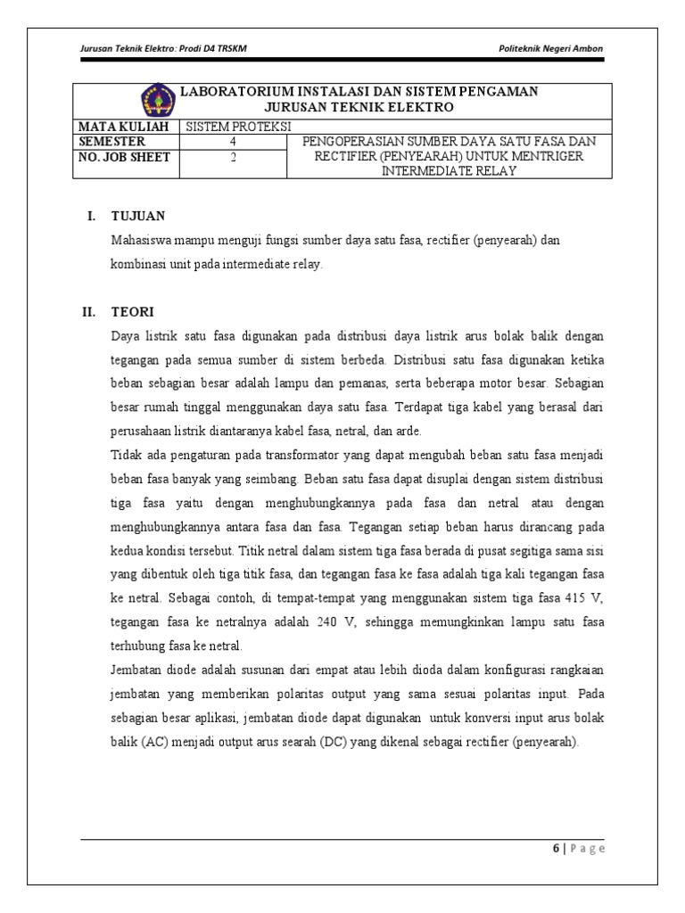 Panduan Praktikum Sistem Proteksi | PDF