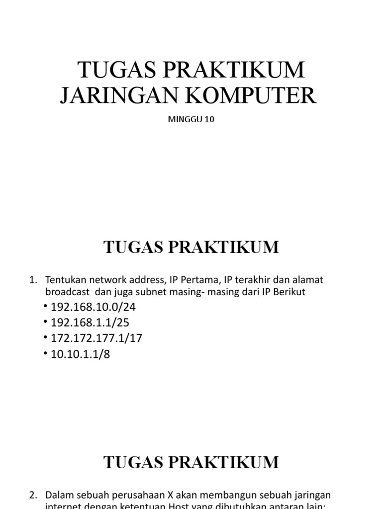 Tugas Praktikum Jaringan Komputer | PDF | Griya & Taman | Komputer