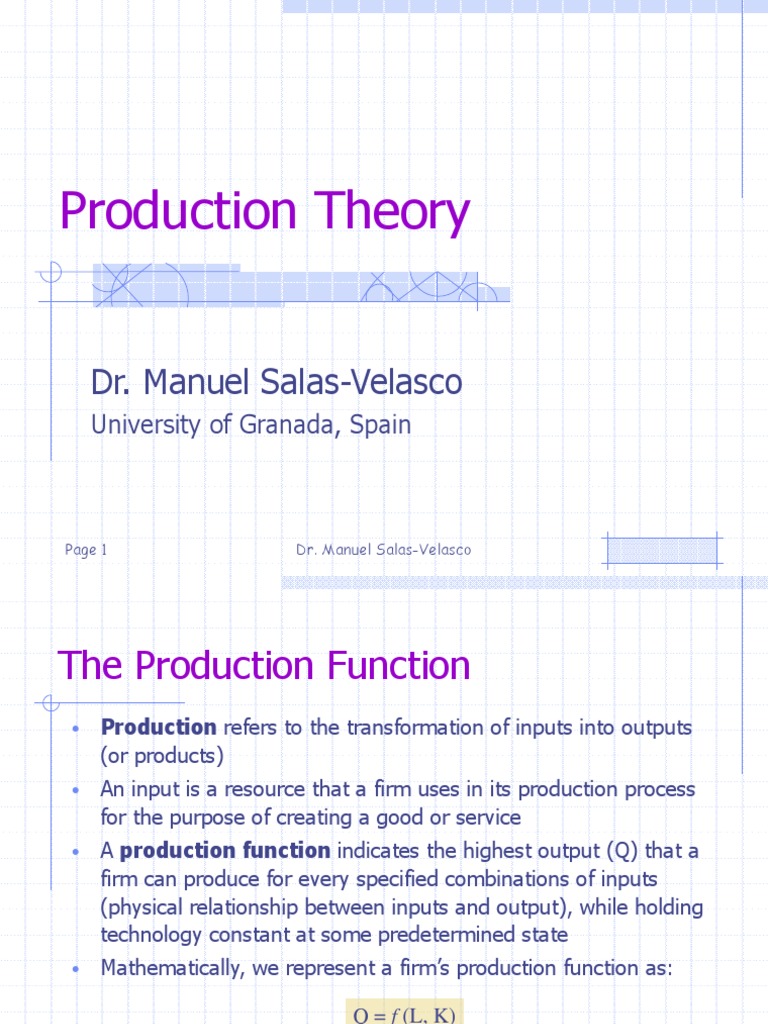 Microeconomics Production Theory | PDF | Production Function ...