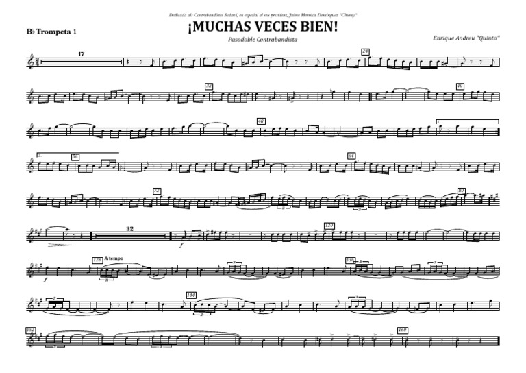 ¡MUCHAS VECES BIEN! - 16 - BB Trompeta 1 | PDF | Divertissement (Général)