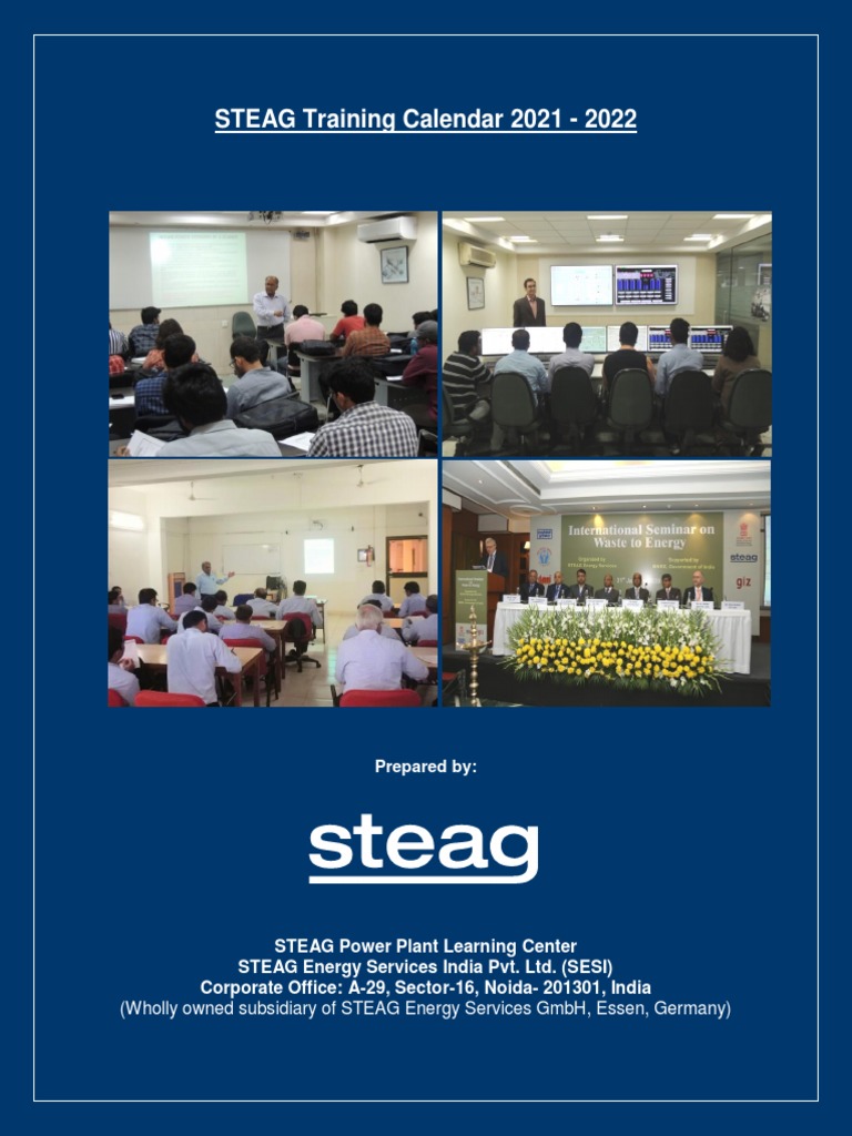 STEAG Training Calendar 2021 - 2022: Prepared by | PDF | Boiler | Power ...