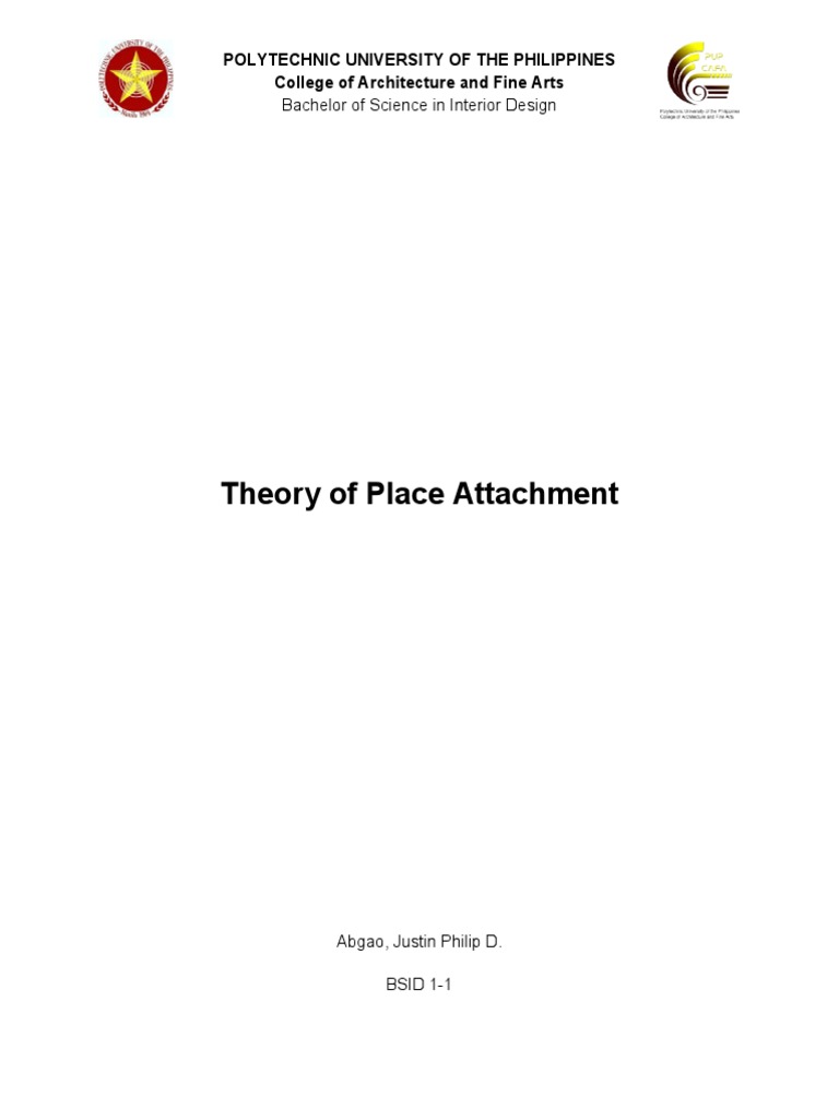 Theory of Place Attachment: Polytechnic University of The Philippines ...
