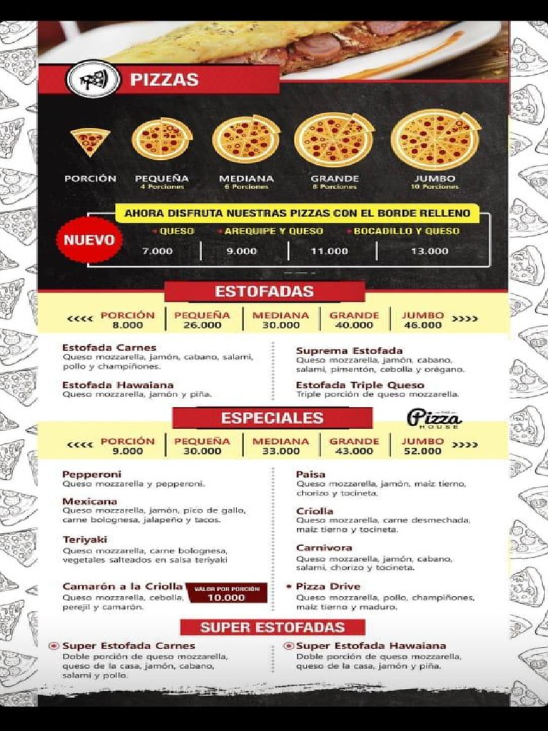 Menu Drive Pizza QR | PDF