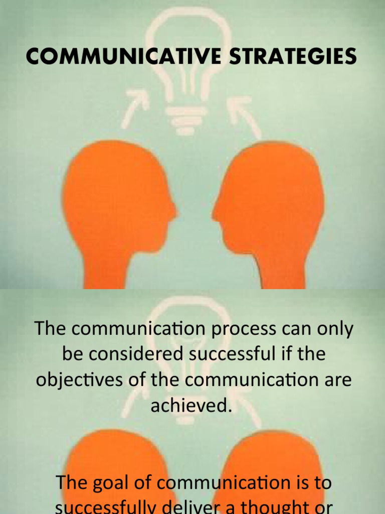 Communicative Strategy | PDF | Nonverbal Communication | Conversation