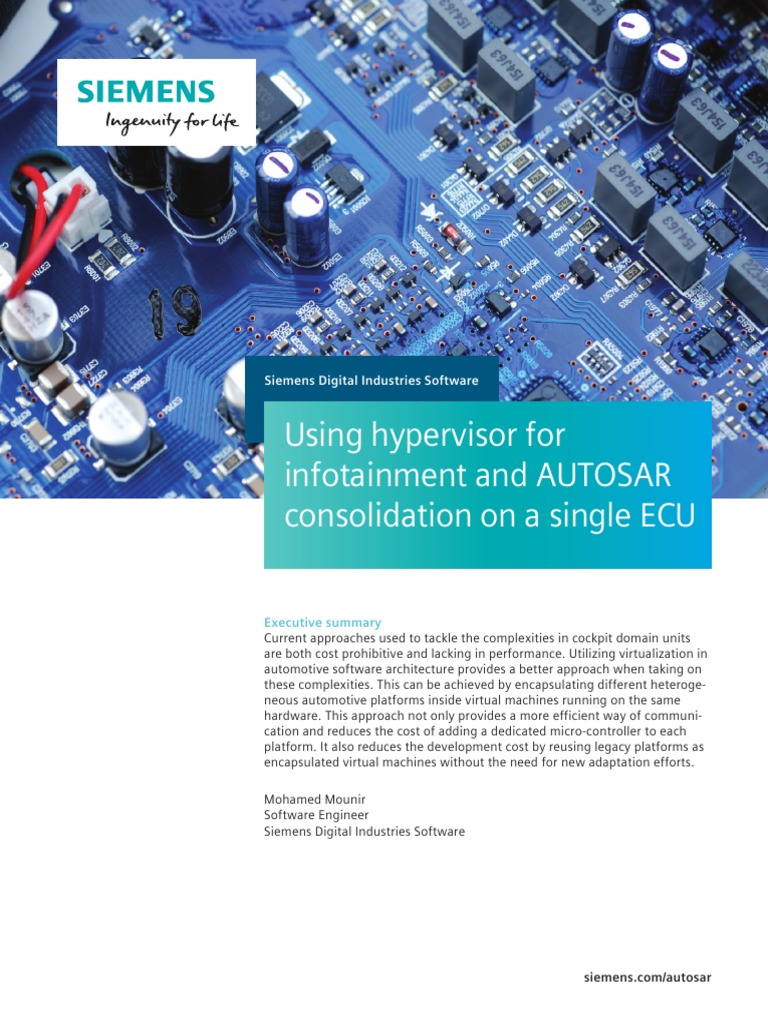 Siemens SW Using Hypervisor For Infotainment and AUTOSAR Consolidation ...