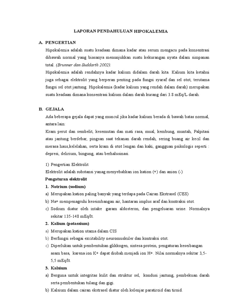 LP Hipokalemia Ayu | PDF