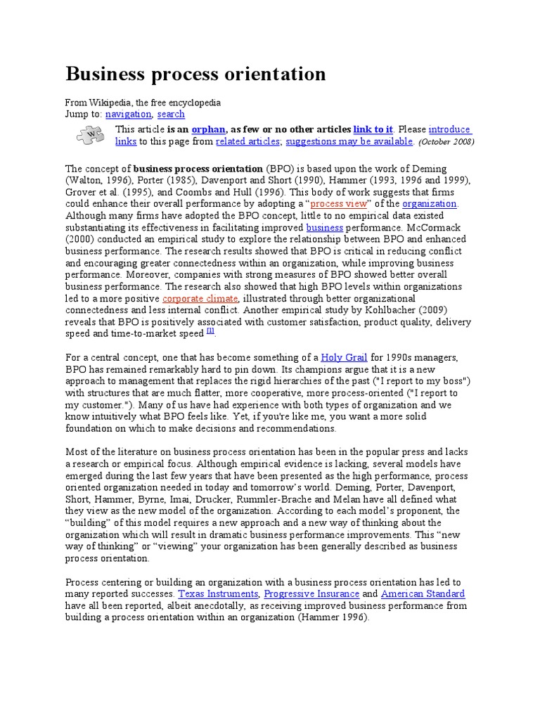 Business Process Orientation | PDF | Business Process | Economies