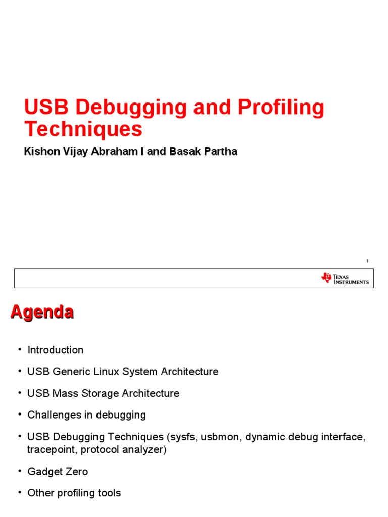 USB Debugging and Profiling Techniques | PDF | Usb | Device Driver