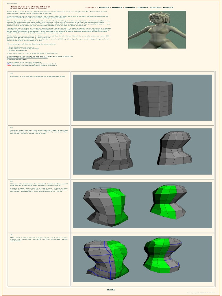 Subdivision Body Modelling | PDF | Arm | Shoulder