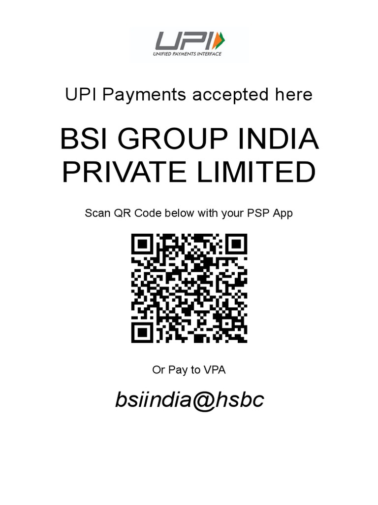 BSI India UPI QR Code | PDF