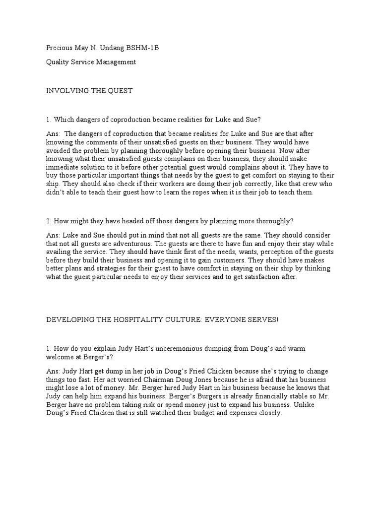 Case Study 1 | PDF | Restaurants | Business