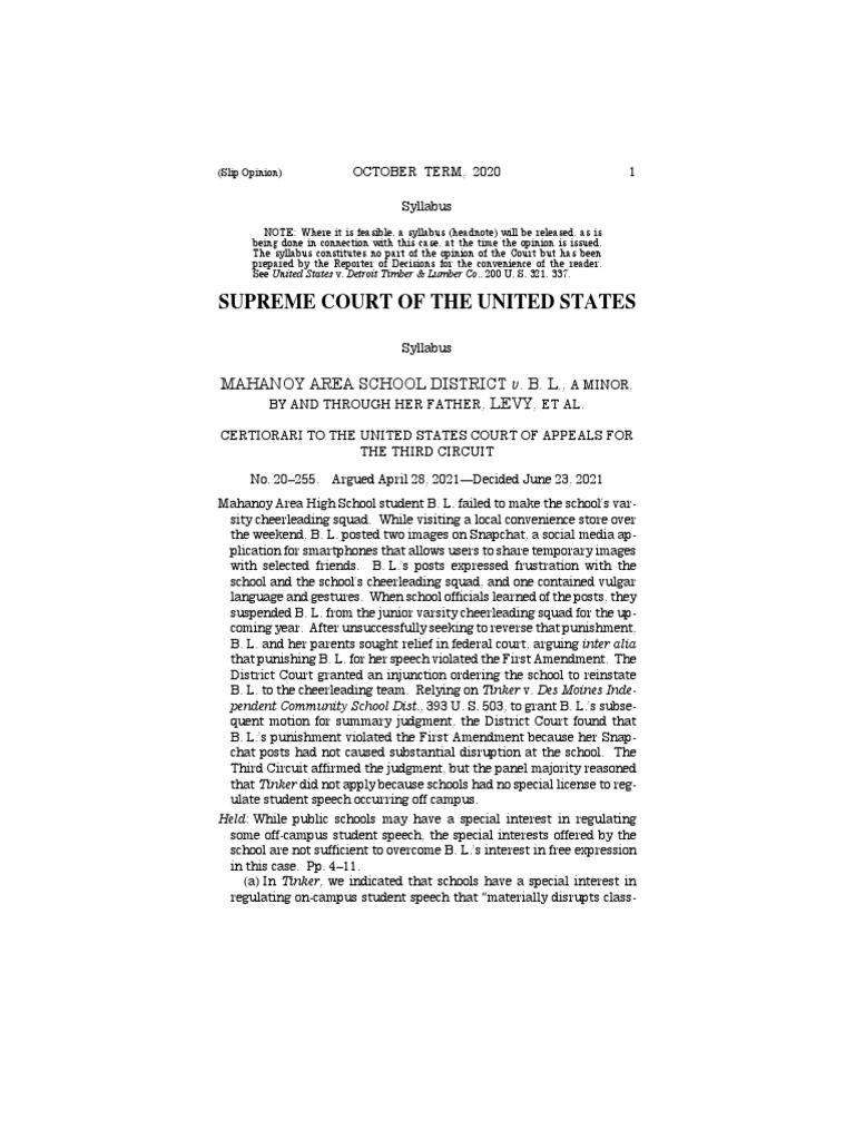 Manahoy Area School District V BL | PDF | First Amendment To The United ...