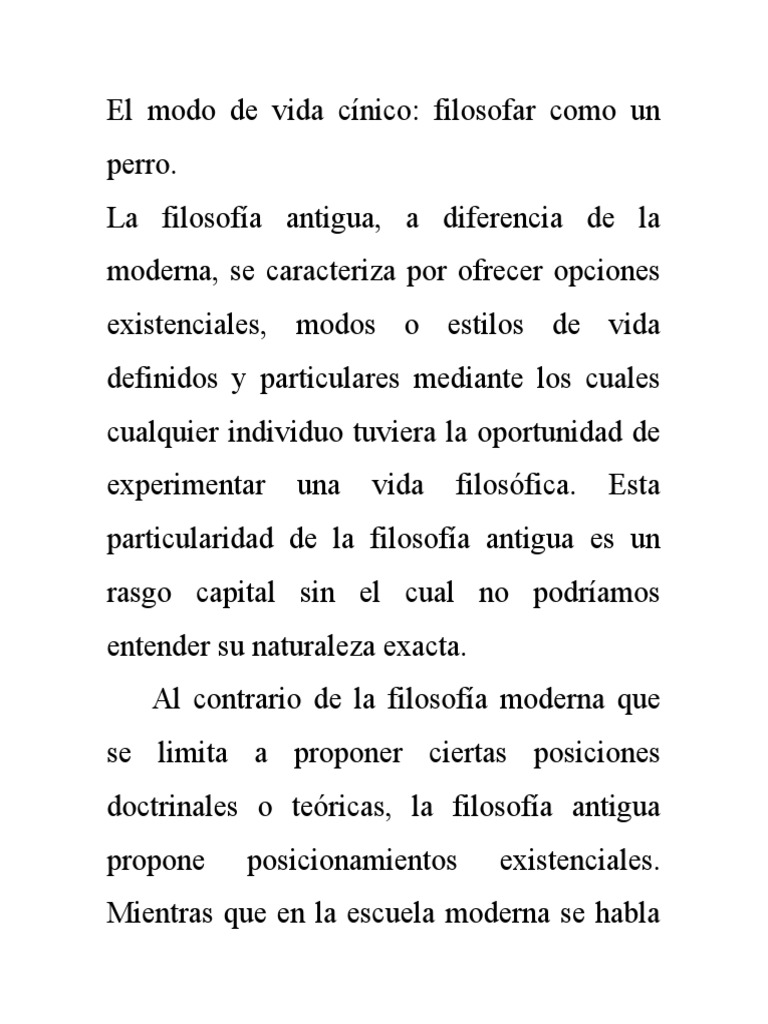 Filosofar Como Un Perro | PDF | Filosofía griega antigua | Teoría