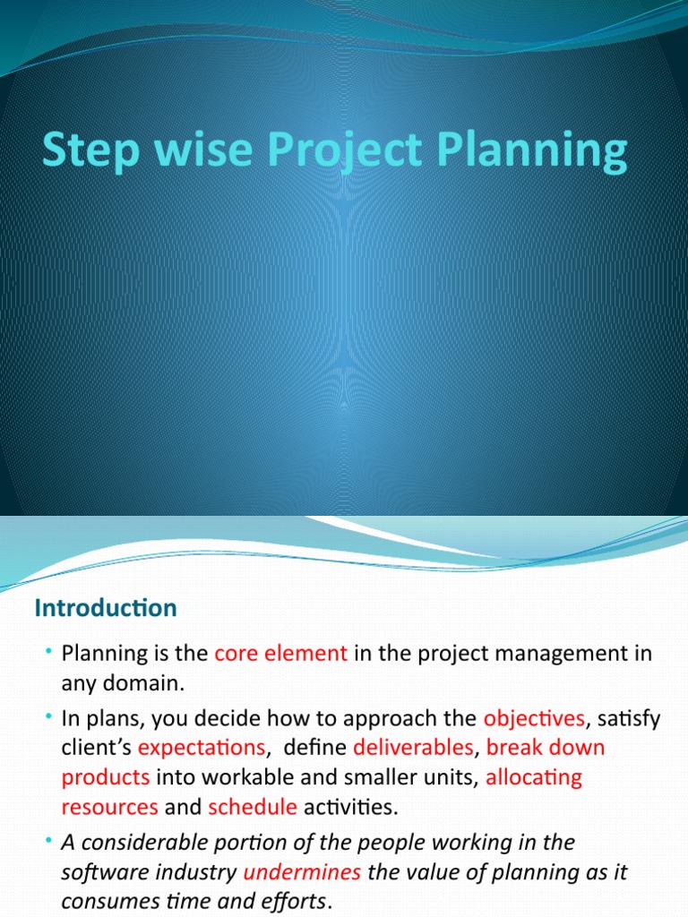 Step Wise Project Planning | PDF | Project Management | System