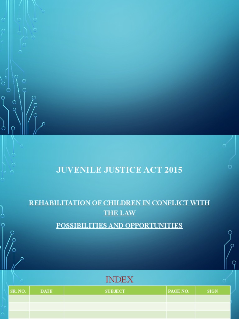 JJ Act Project | PDF | Rehabilitation (Penology) | Juvenile Court