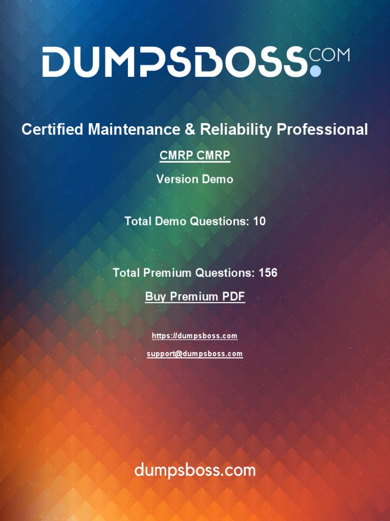 Certified Maintenance & Reliability Professional: CMRP CMRP Version ...