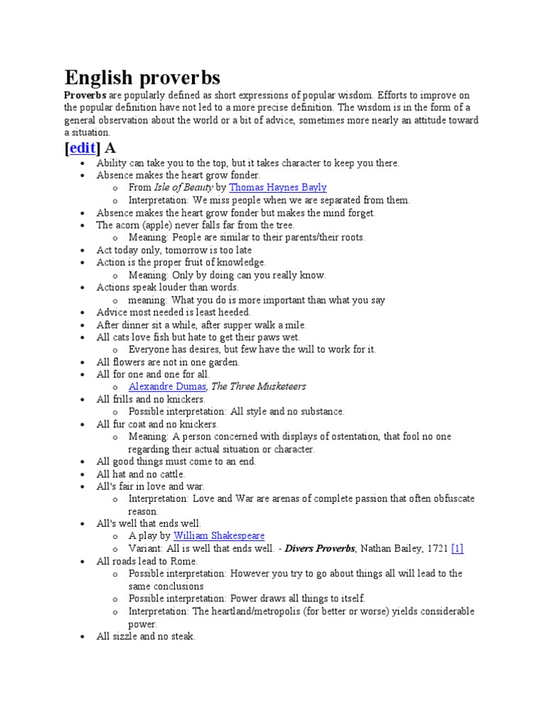 English Proverbs | PDF