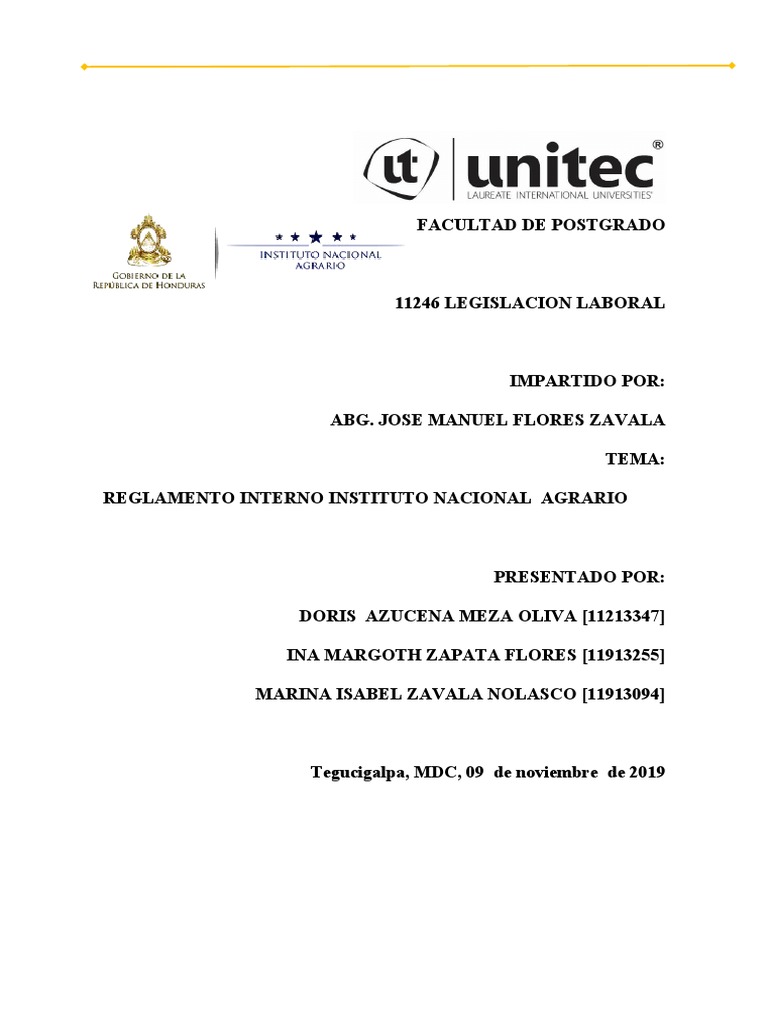 Propuesta de reformas al Reglamento Interno del Instituto Nacional ...