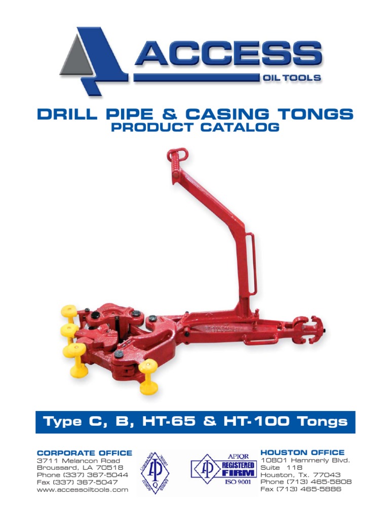 Drill Pipe & Casing Tongs: Product Catalog | PDF | Nut (Hardware) | Screw