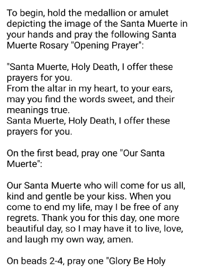 Santa Muerte Rosary Prayer – GLJY