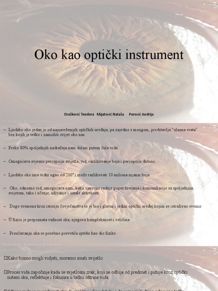 Oko Kao Opticki Instrument | PDF