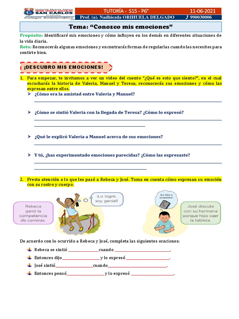 Tu-Conozco Mis Emociones | PDF | Las emociones