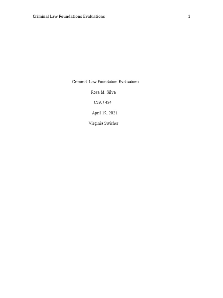 Criminal Law Foundation Evaluations | PDF | Probable Cause | Sixth Amendment To The United ...