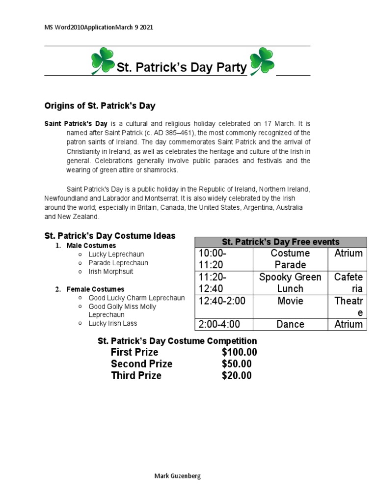 Ms Word Formatting Assessment | PDF
